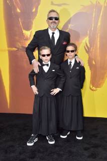 Miguel Bose with sons Diego and Tadeo at the world premiere of the ...