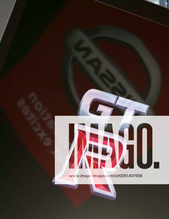 Nissan GT-R logo File photo taken April 17, 2019, in Tokyo, shows the ...