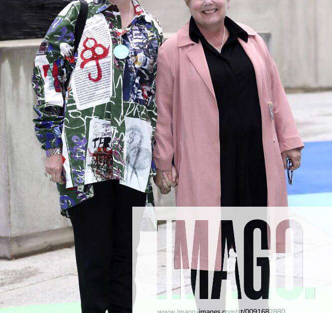 Sandi Toksvig with his wife Debbie Toksvig at the Royal Academy of Arts ...