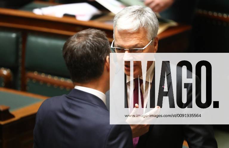 MR s Didier Reynders pictured during the oath ceremony at the ...