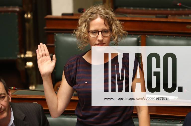 PVDA PTB s Greet Daems pictured during the oath ceremony at the ...