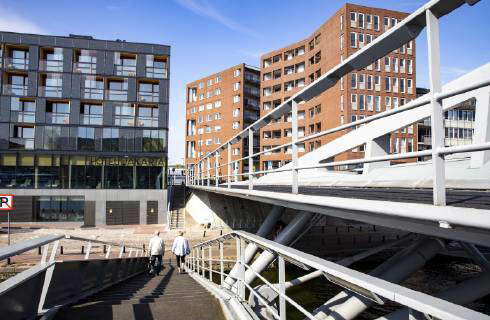 Amsterdam, Netherlands, bridge to Java Island, former harbour