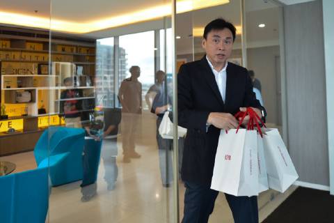 Pasay City, Philippines - Albert Yu speaks during a Media Luncheon of ...