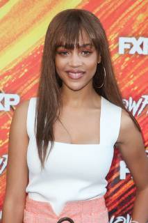 Reign Edwards at the photo shoot for the 3 season of the Snowfall FX ...