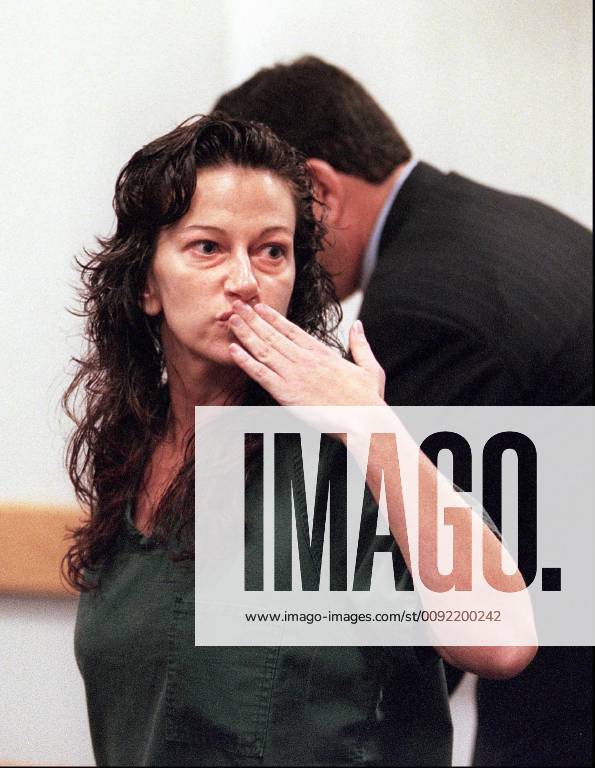 Florida, U.S. - STUART, 2298....Lisa Costello blows a kiss to someone ...