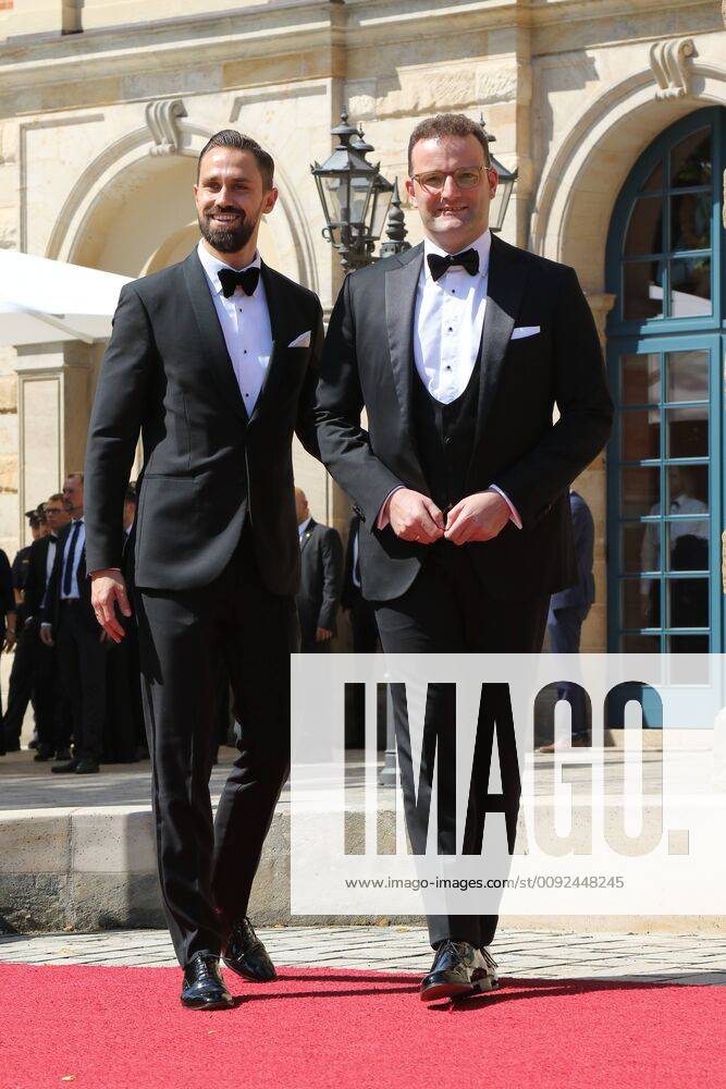 Jens Spahn with his partner Daniel Funke, opening of the Richard Wagner ...