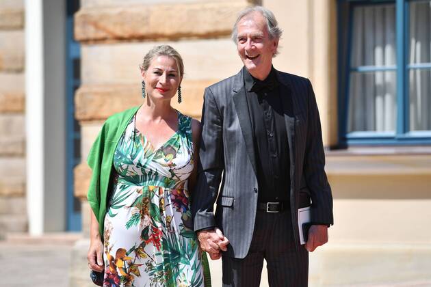 Peter PRAGER actor with wife Susanne opening of the Bayreuth Richard ...