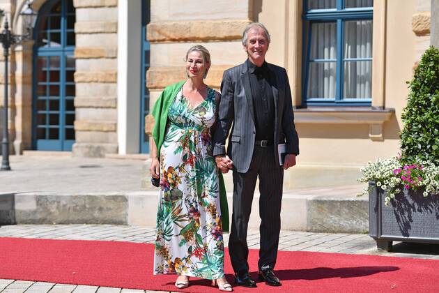 Peter PRAGER actor with wife Susanne opening of the Bayreuth Richard ...