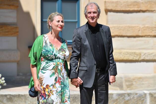 Peter PRAGER actor with wife Susanne opening of the Bayreuth Richard ...