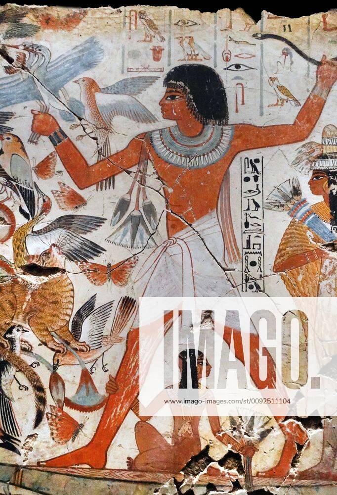 Fresco from the tomb of Nebamun. Thebes, Egypt 18th Dynasty, around ...