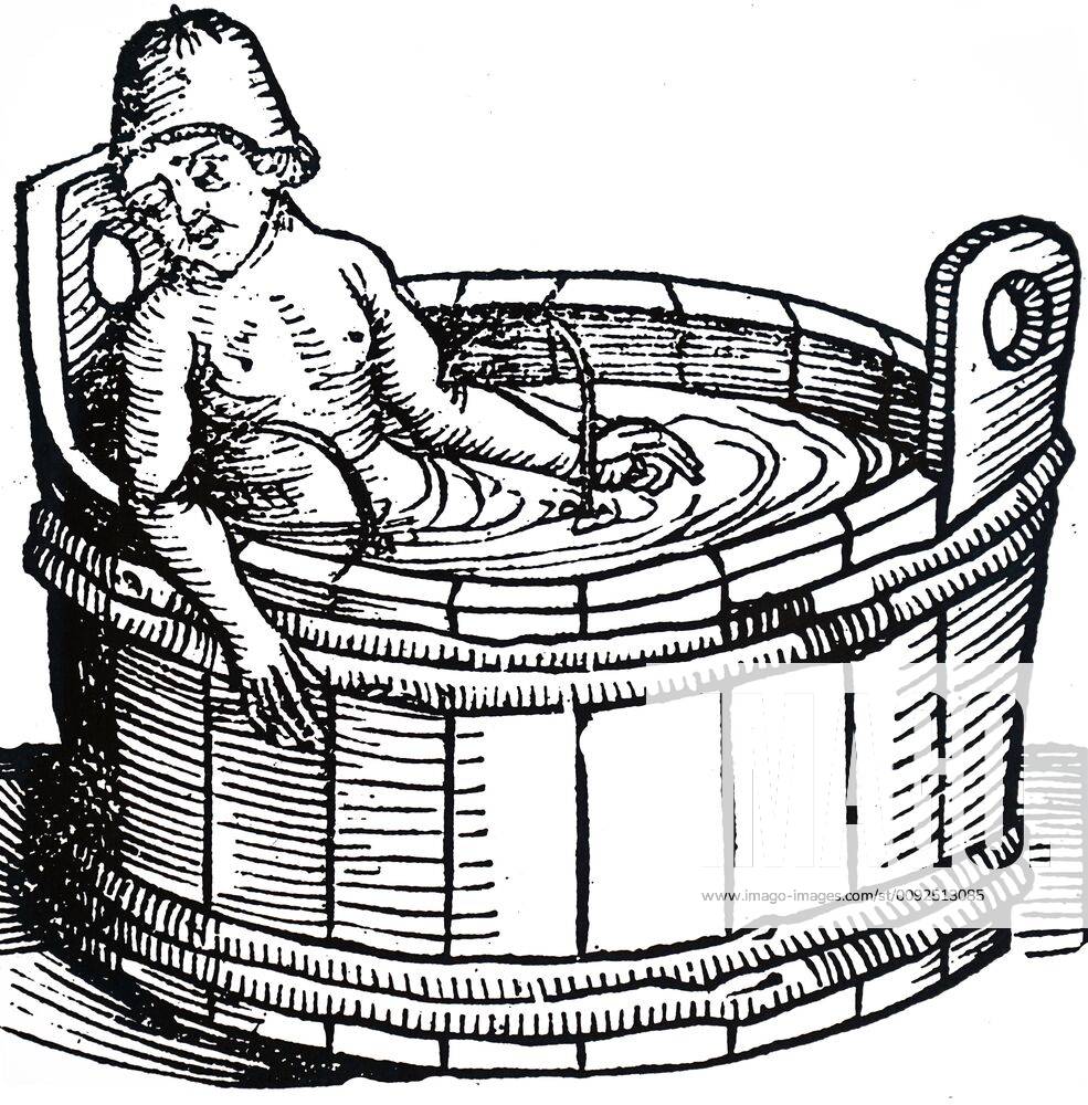 A woodcut engraving depicting the suicide of Seneca the Younger (4 BC- 65 AD) a Roman Stoic