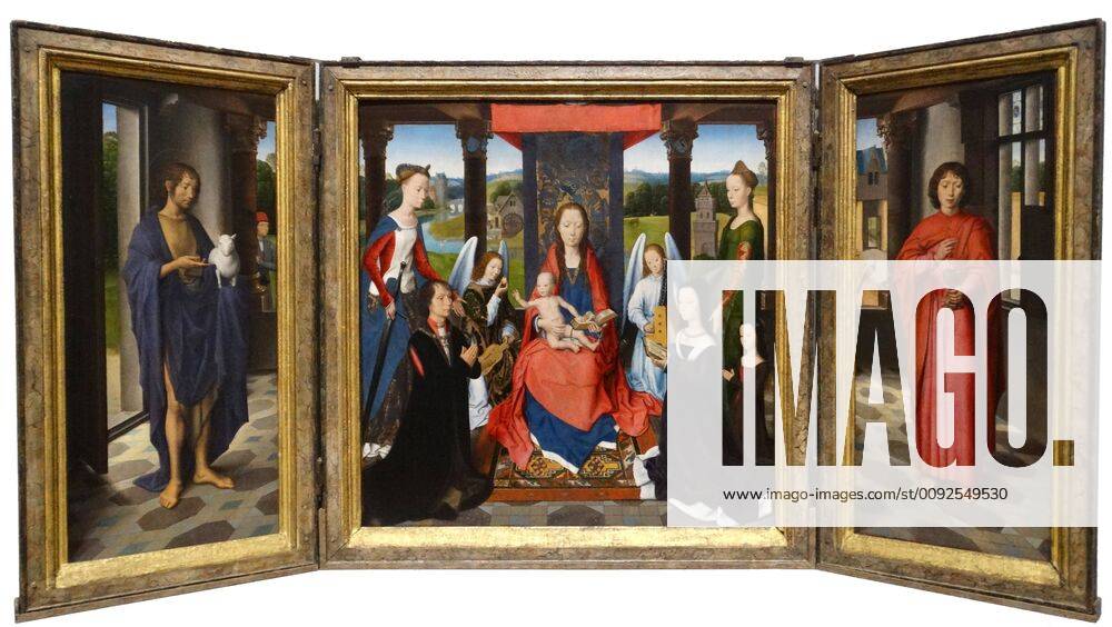 Triptych Virgin and Child by Hans Memling Triptych painting titled ...