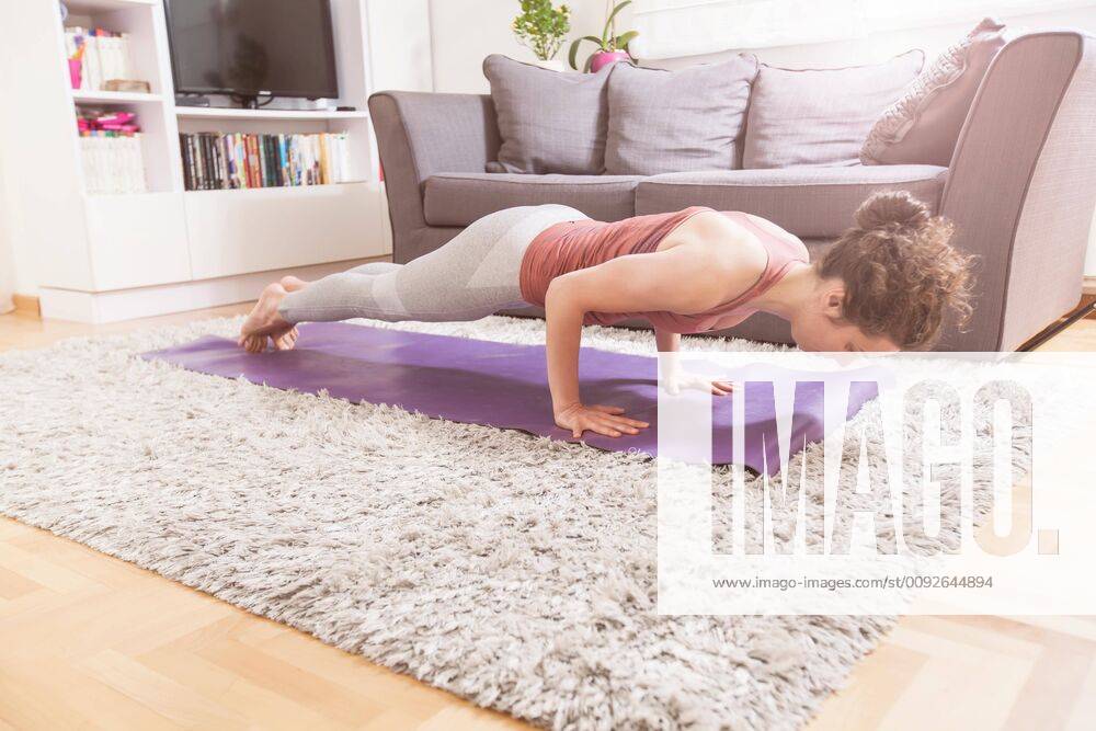 Woman Practicing Yoga ,model released, Symbolfoto Y