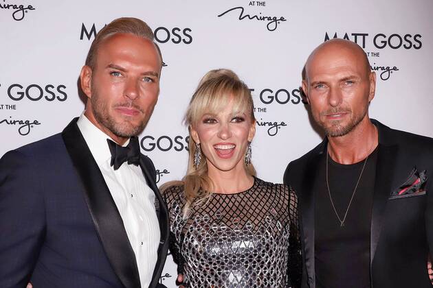 Matt Goss, the singer with his twin brother Luke Goss at the celebration of his 10th stage