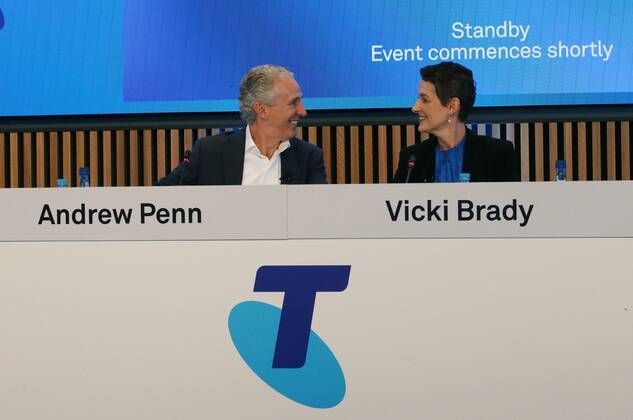 TELSTRA FULL YEAR RESULTS, Telstra CEO Andrew Penn speaks at the ...