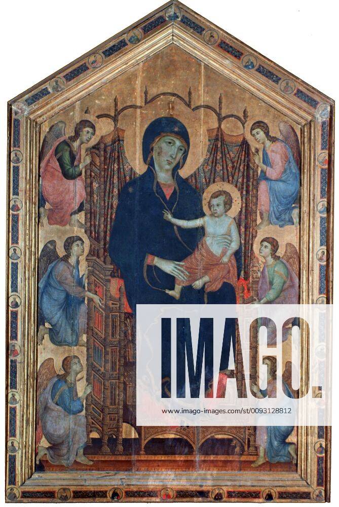 Madonna and Child, 1285. From the collection of the Galleria degli Uffizi, Florence, Italy. Duccio