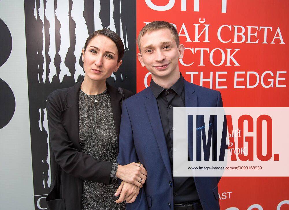 YUZHNO-SAKHALINSK, RUSSIA - : Film director Nigina Sayfullaeva and actor Igor Shirokov at the