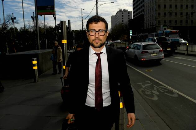 TAMIL FAMILY VIGIL MELBOURNE, Barrister Angel Aleksov departs the ...