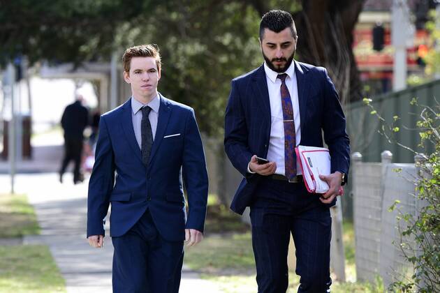 LUKE MUNDAY COURT, Luke Munday and his lawyer arrive for sentencing at ...