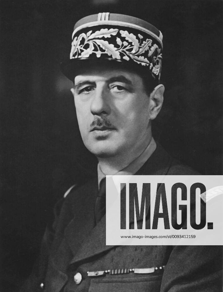 Portrait of French General de Gaulle Portrait of French General de ...