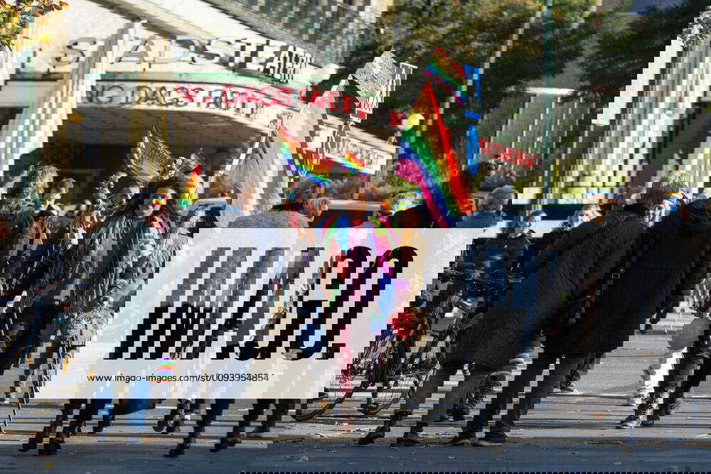 October 5, 2019, Gothenburg, Sweden: People with LGBT flags are seen ...