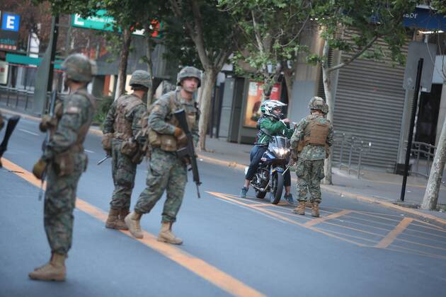 Demonstrations continue as military patrol during the curfew in ...