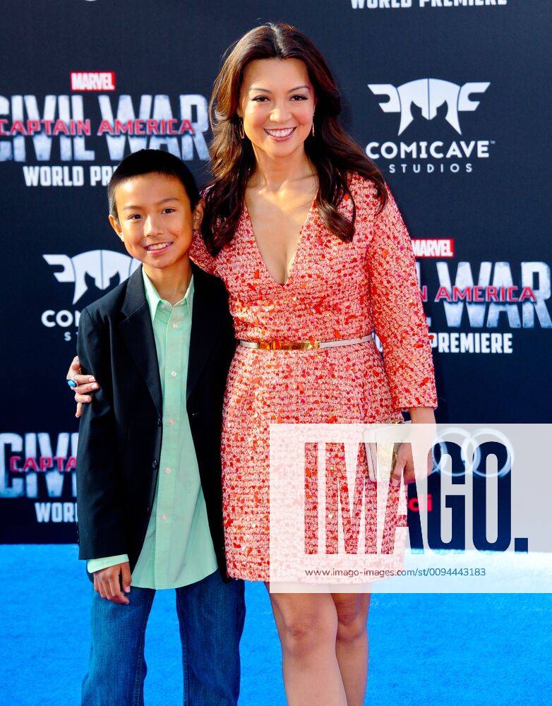 Cooper Dominic Zee & Ming Na-Wen Actress With Son Captain America ...