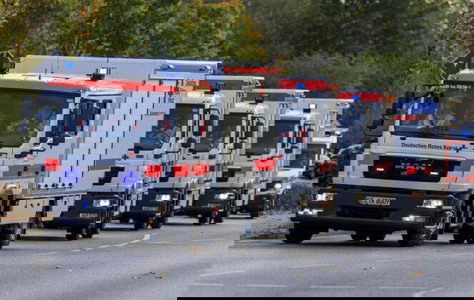 Rettungsübung mit der Medical Task Force 18 DEU Brandenburg Cottbus: Â ...