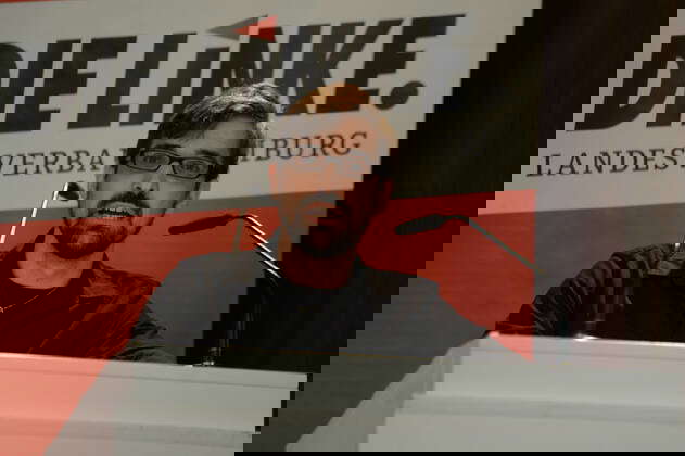 Hamburg, the 20 10 2019, top candidate David Stoop will lead the Left ...