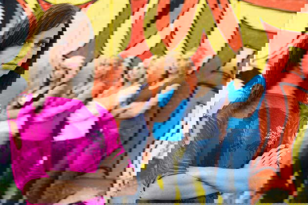 Girls bully each other in the schoolyard, MR Yes McPBEG