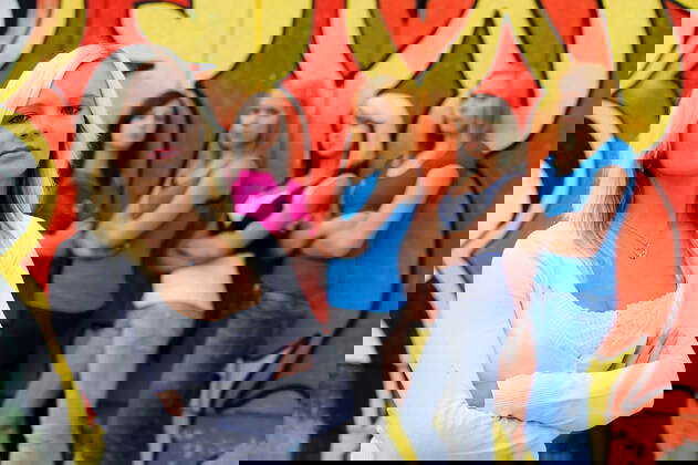 Girls bully each other in the schoolyard, MR Yes McPBEG