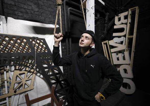 MOSCOW, RUSSIA - : Actor Ivan Zlobin, a student of the Russian ...