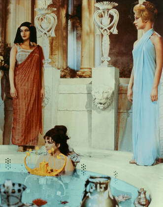 Isabel Cooley, Elizabeth Taylor & Francesca Annis Characters: Charmian ...