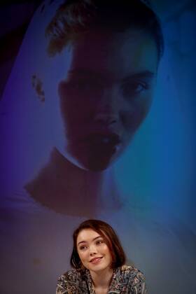 British actress Lauryn Canny poses during the presentation of the film ...