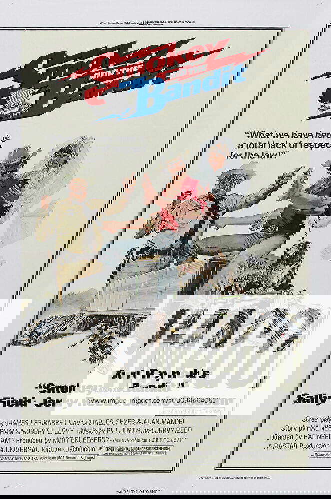 Jackie Gleason, Burt Reynolds & Sally Field Movie Poster Film: Smokey ...