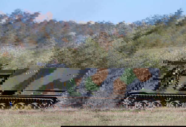 A rocket launcher of the French army of the type LRU 227mm Lance ...