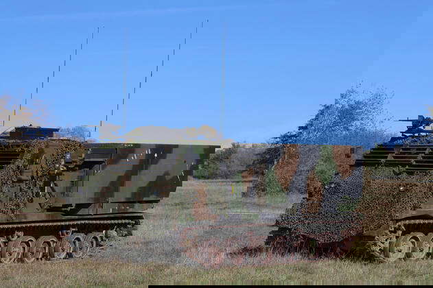 A rocket launcher of the French army of the type LRU 227mm Lance ...