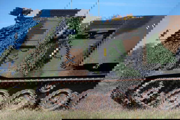 A rocket launcher of the French army of the type LRU 227mm Lance ...