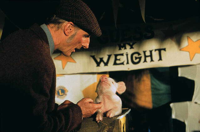 James Cromwell & Babe The Pig Characters: Farmer Arthur Hoggett & Film ...