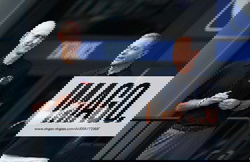 August 12, 2019, Orlando, FL, USA: NBA Commissioner Adam Silver, left ...