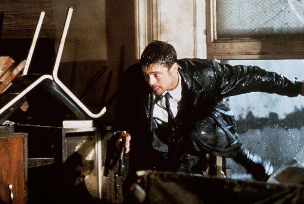 Brad Pitt Characters: Detective David Mills Film: Se7en; Seven (USA ...