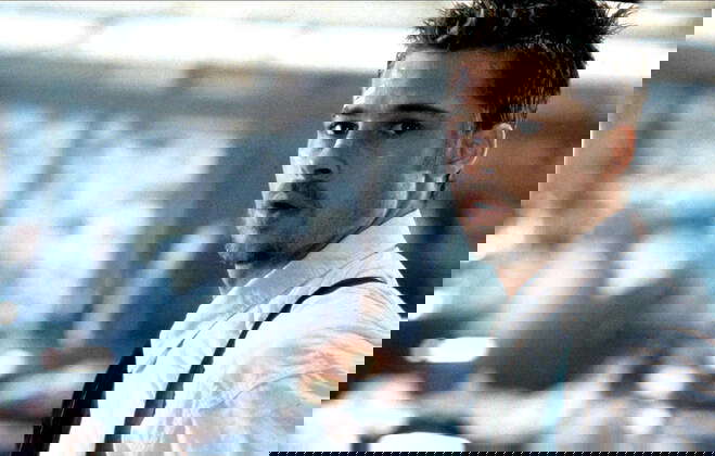 Brad Pitt Characters: Detective David Mills Film: Se7en; Seven Director ...