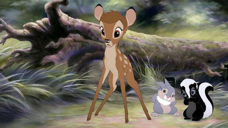 Bambi, Thumper & Flower The Skunk Characters: Bambi,Thumper & Film ...
