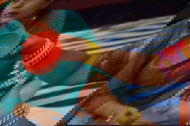 Pingla, west bengal, india: Color Extraction process from fruits ...