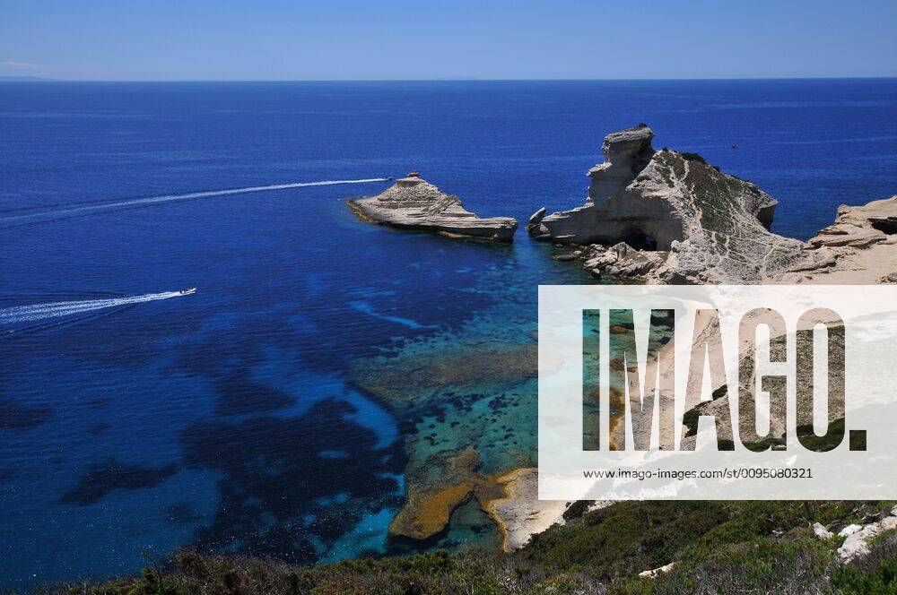 Kap Pertusato im Naturpark Bouche de Bonifacio, im Süden von Korsika ...