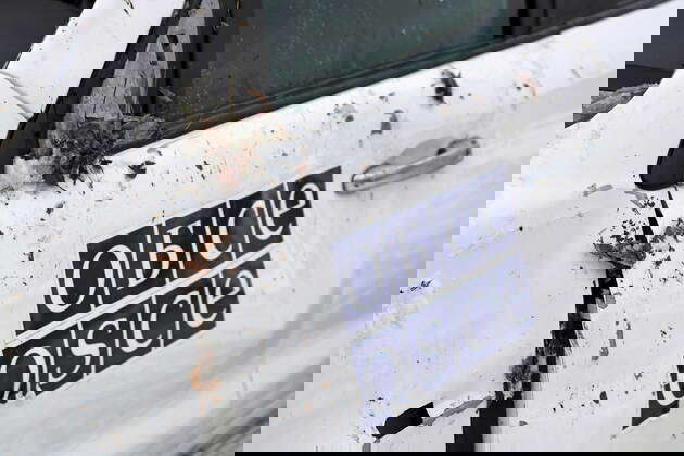 DONETSK REGION, UKRAINE - : A vehicle of the OSCE Special Monitoring ...