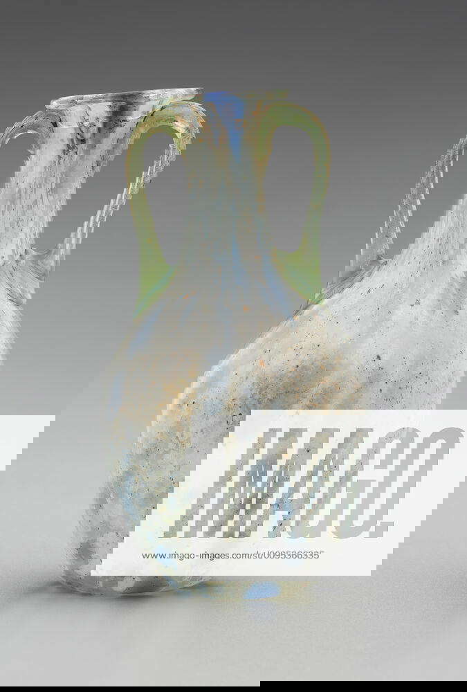 Roman, Jar, 1st century CE, Glass, Overall: 4 13 16 x 2 5 8 inches (12. ...