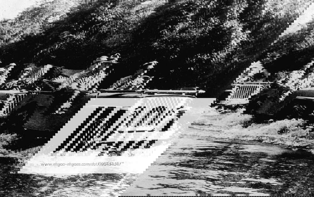 U.S. General STILLWELL 1883 1947 in a jeep in Burma in 1944 Credit ...