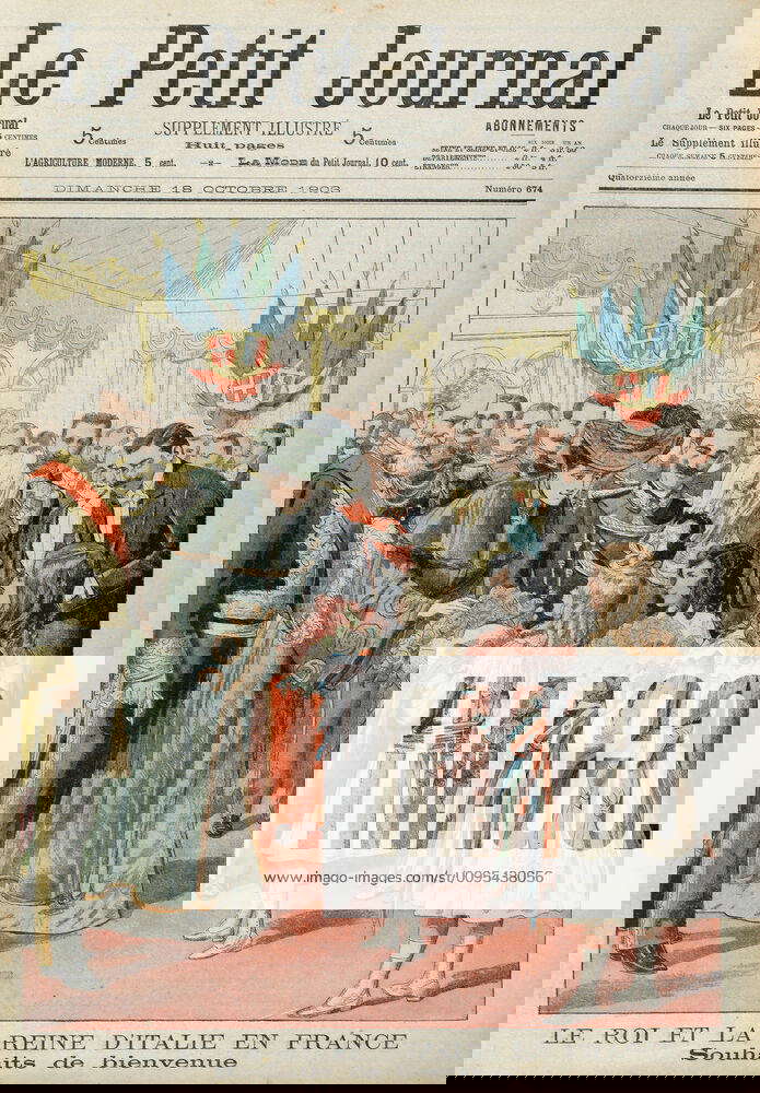 The Petit Journal Annee 1903 The King and Queen of Italy in France ...