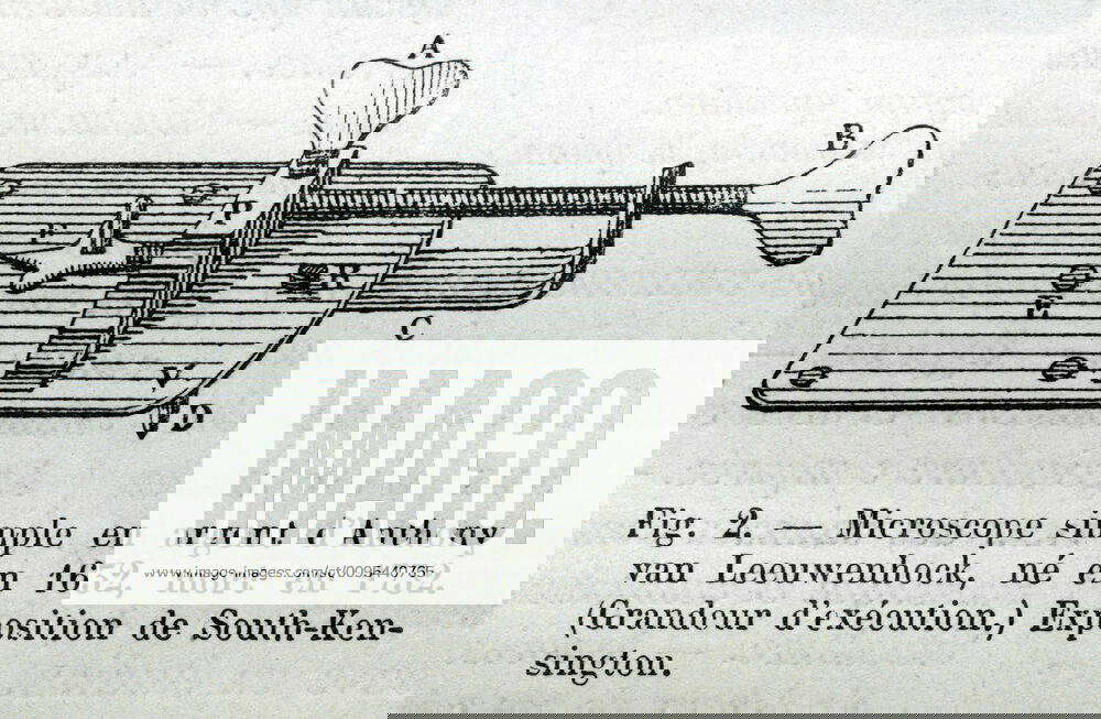 Simple silver microscope by Anthony VAN LEEUWENHOEK 1632 1723 It ...